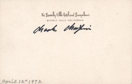 Charlie Chaplin Signature | RR Auction