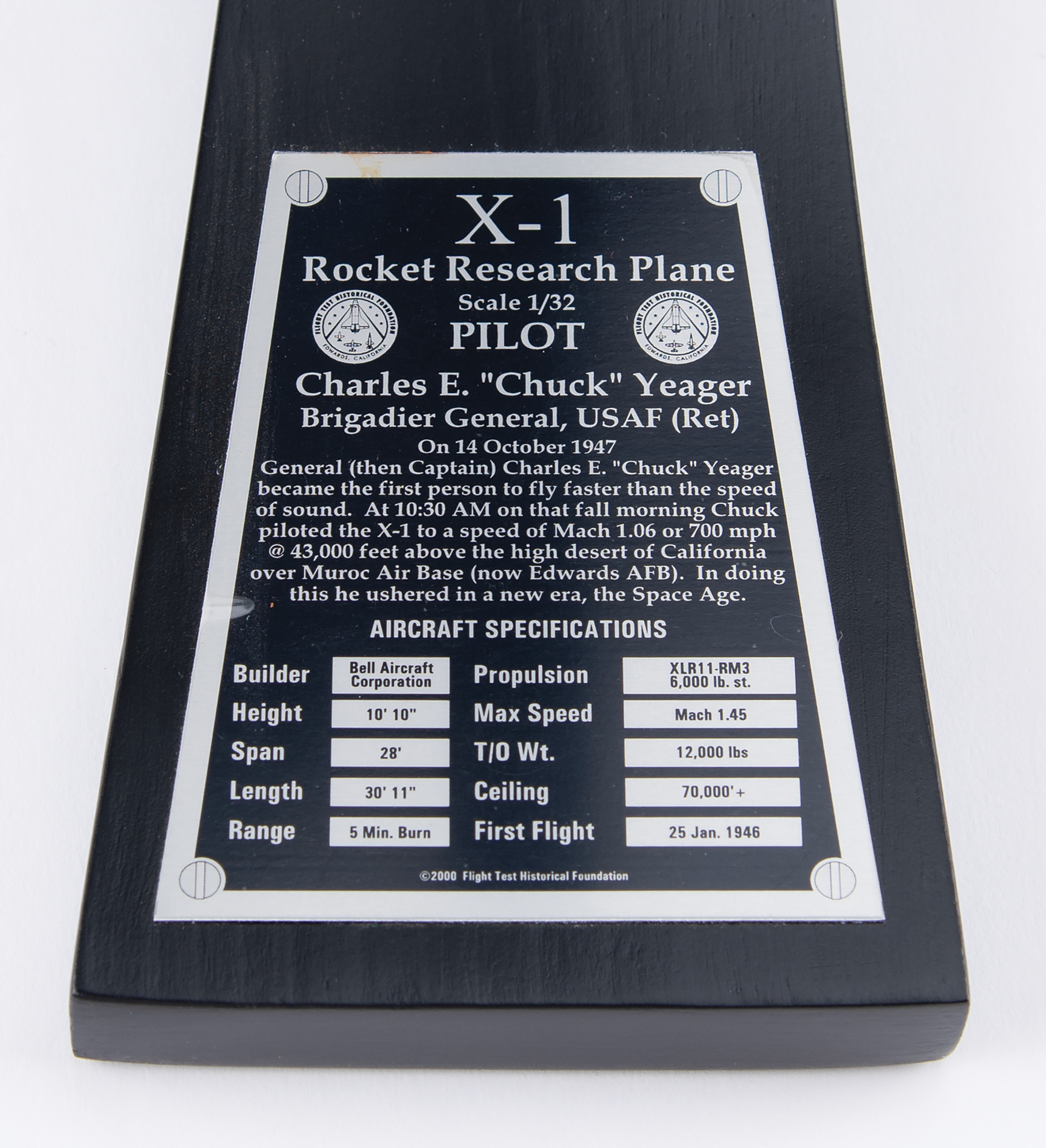 Chuck Yeager Signed Bell X-1 Model | RR Auction