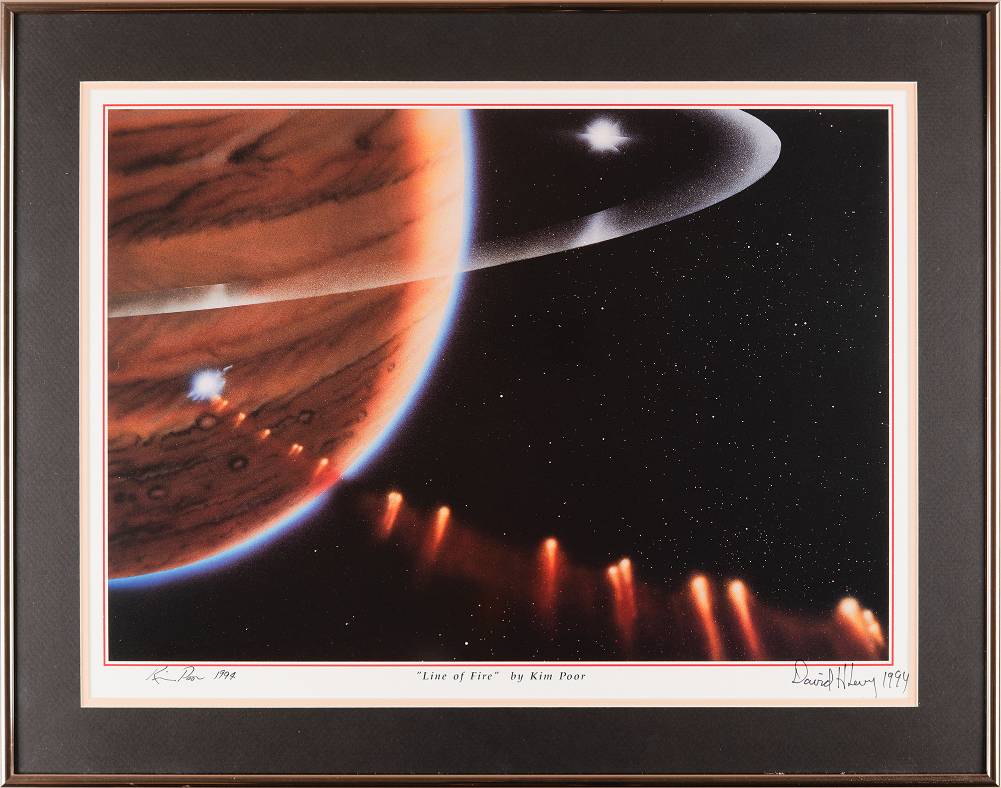 Kim Poor and David Levy Signed Print: 'Line of Fire' | RR Auction