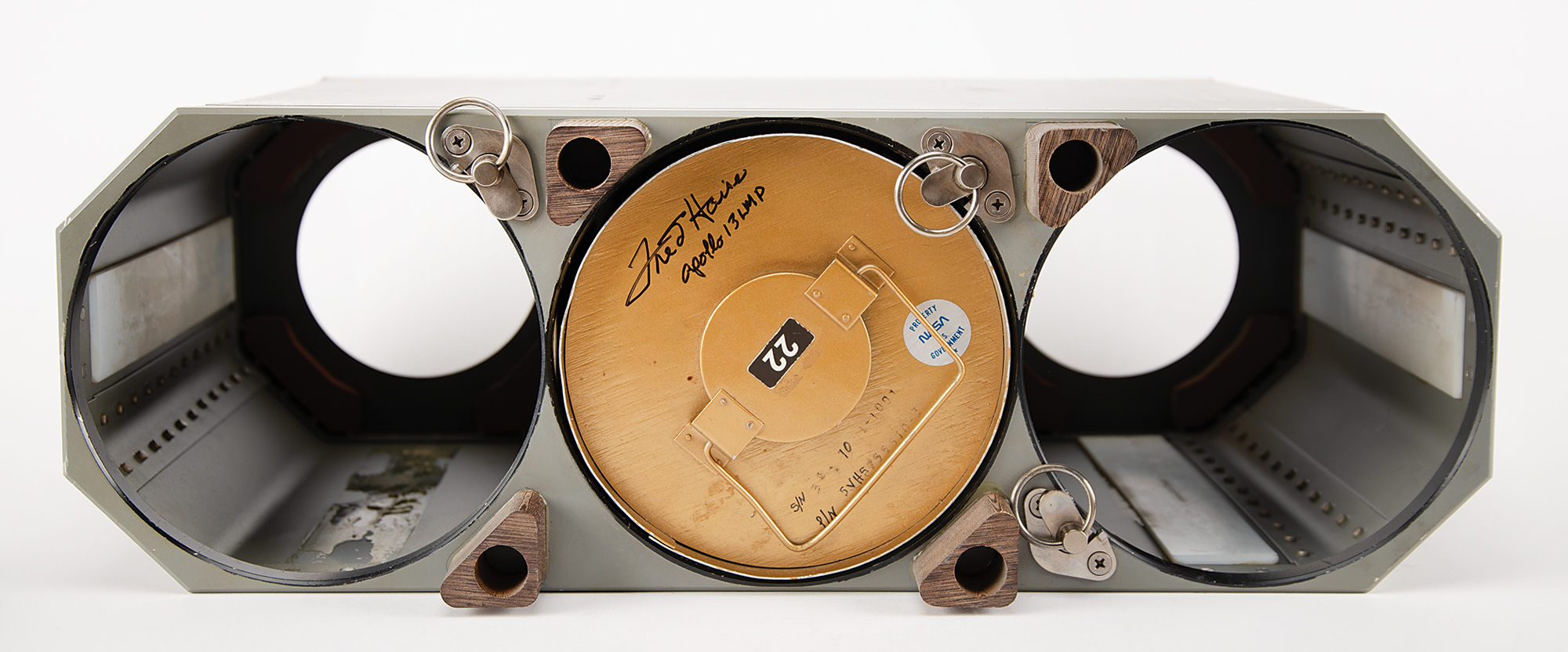 Space Shuttle LiOH Canister Locker Prototype Signed by Fred Haise | RR