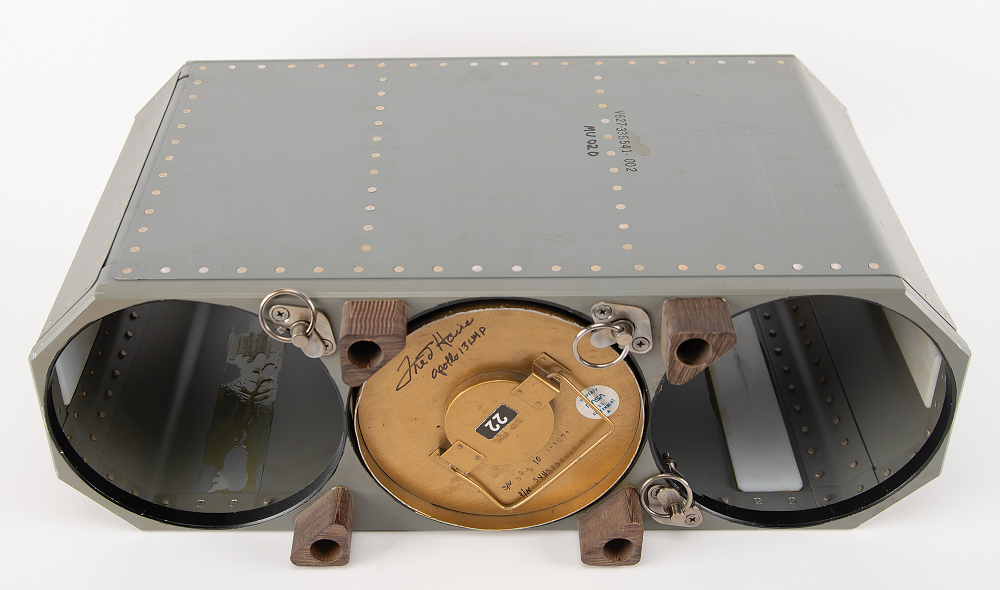 Space Shuttle LiOH Canister Locker Prototype Signed by Fred Haise | RR