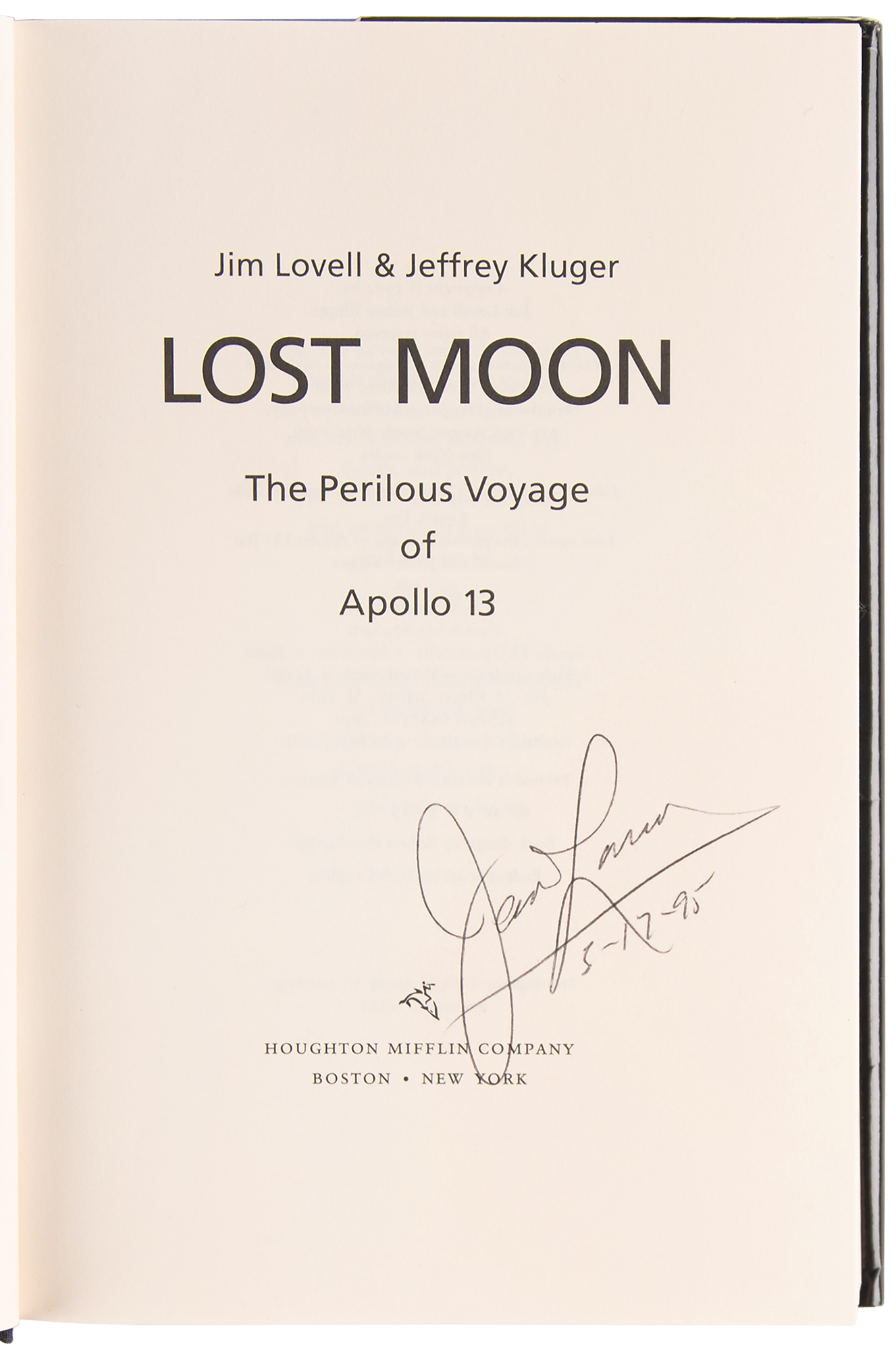 James Lovell Signed Book - Lost Moon | RR Auction