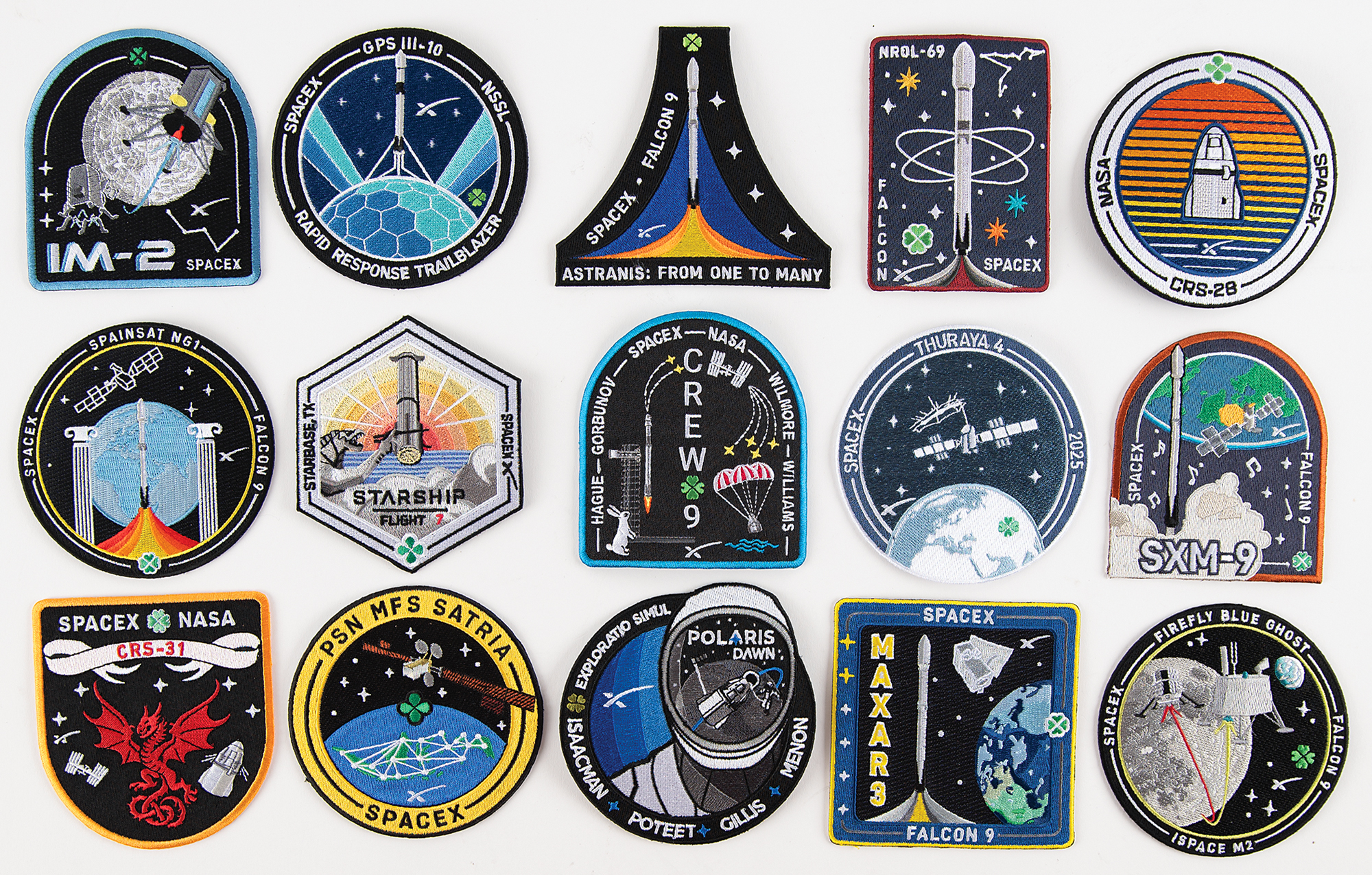 SpaceX Employee Patches (15) | RR Auction