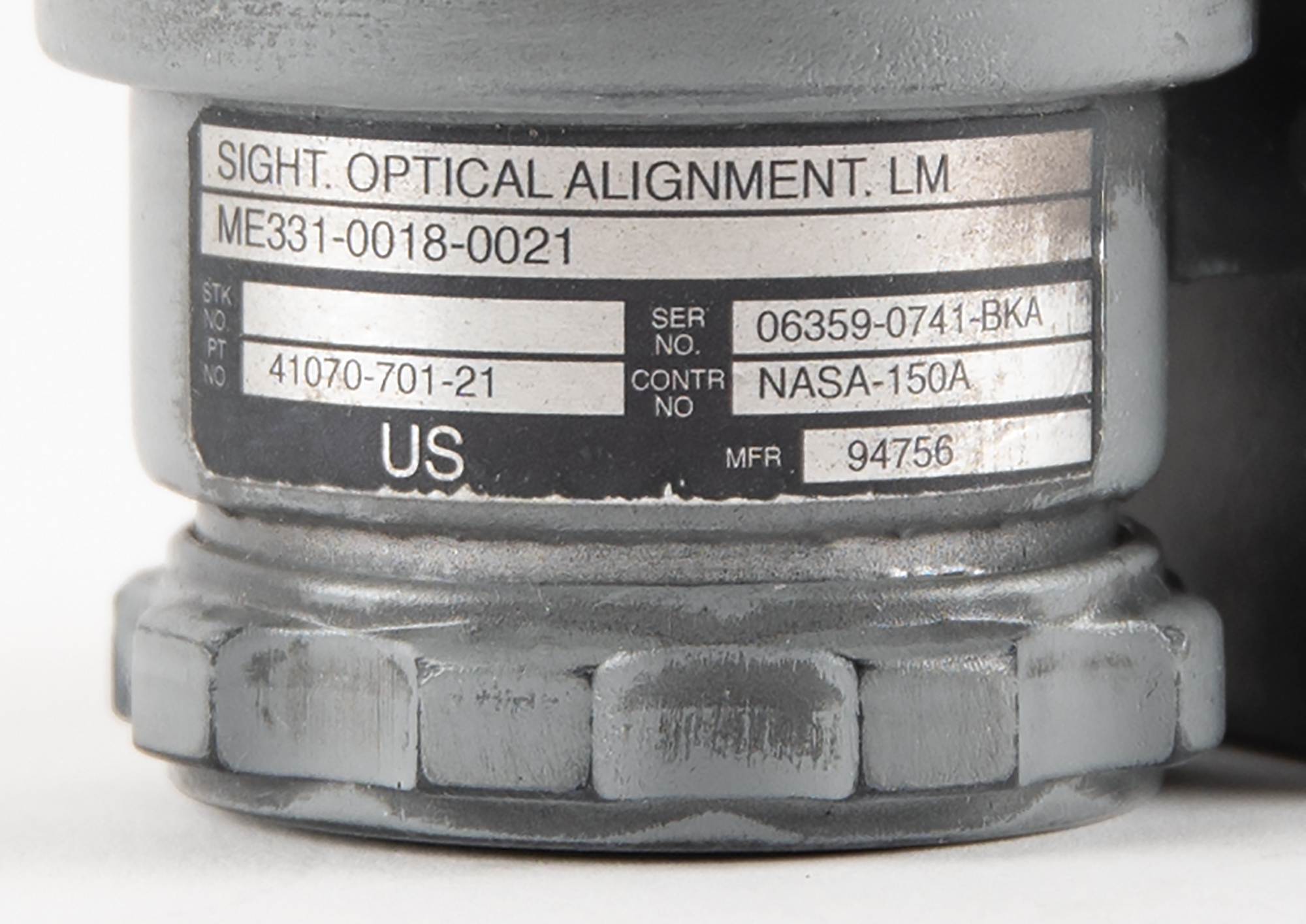 Apollo Lunar Module Crewman Optical Alignment Sight (COAS) Replica