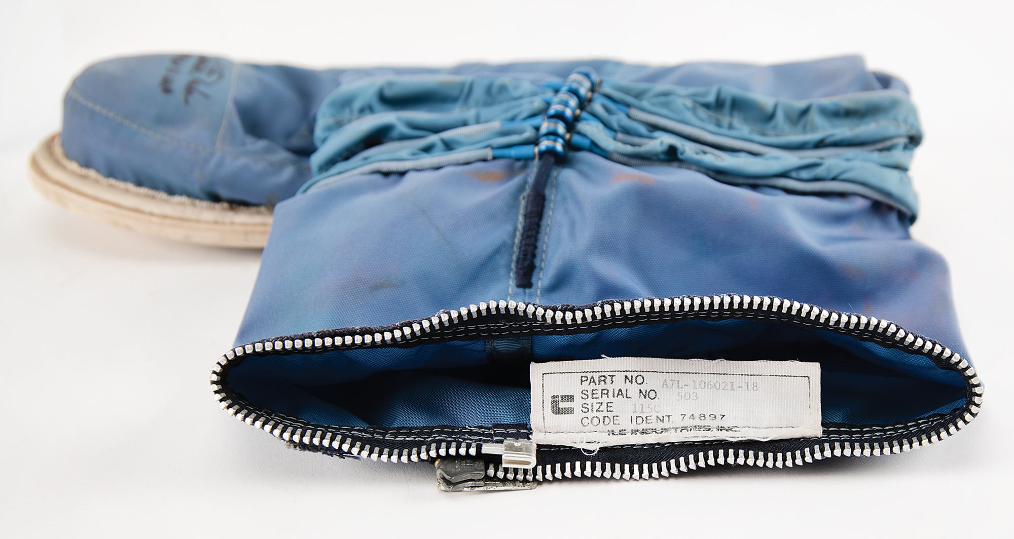 Apollo A7L Space Suit Inner Boot Signed by Charlie Duke | RR Auction