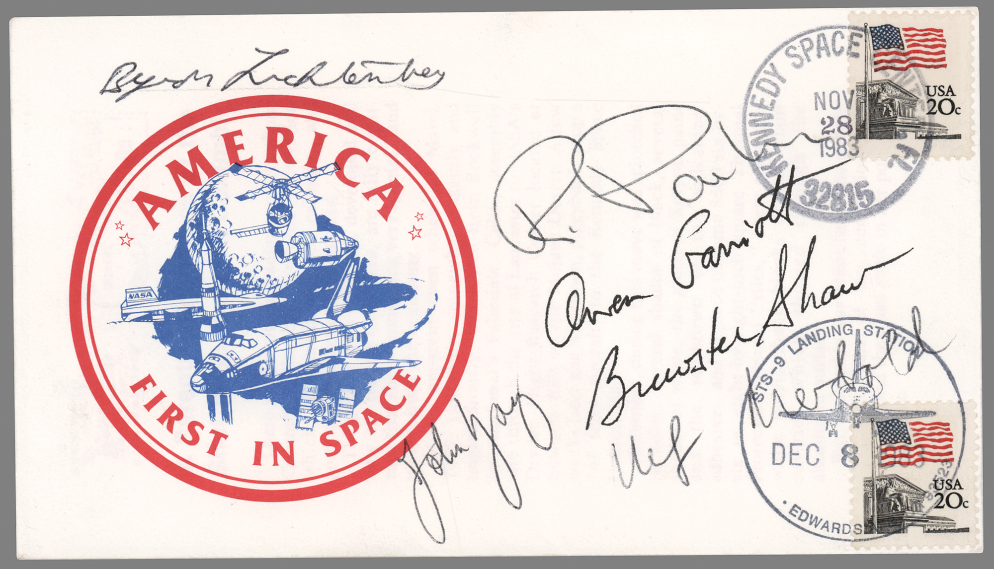 STS-9 Crew-Signed Launch/Return Day Cover | RR Auction