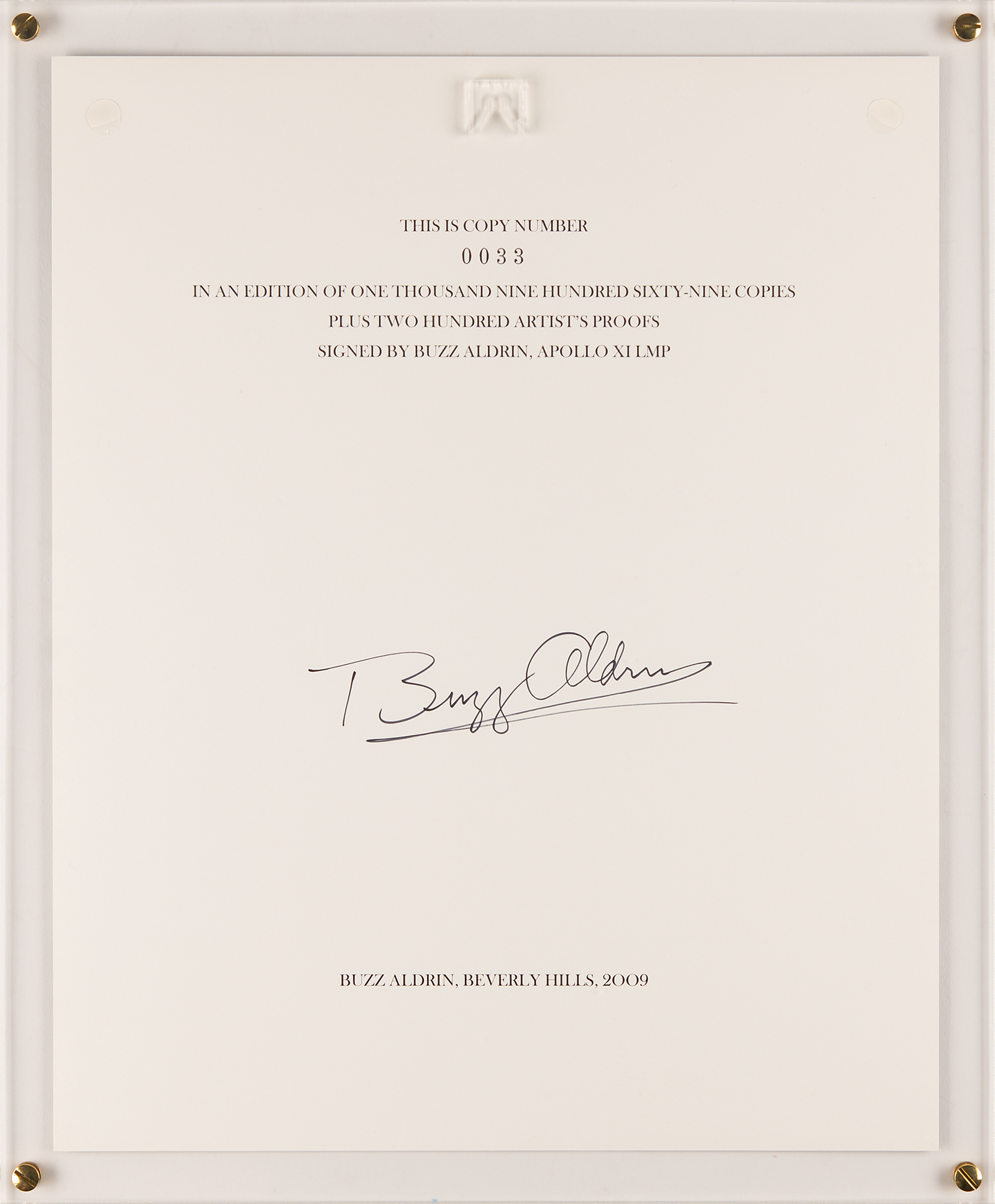Buzz Aldrin Signed Print and Limited Edition Moonfire Book | RR