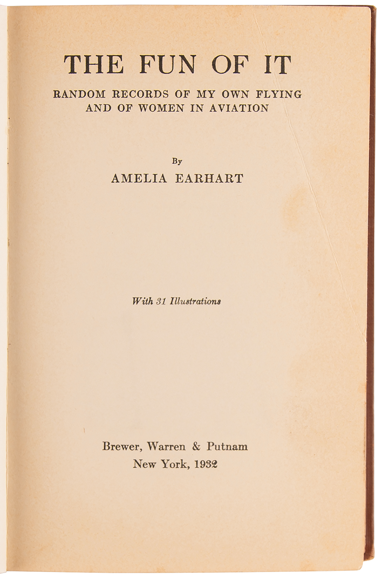 Amelia Earhart Signed Book - The Fun of It | RR Auction