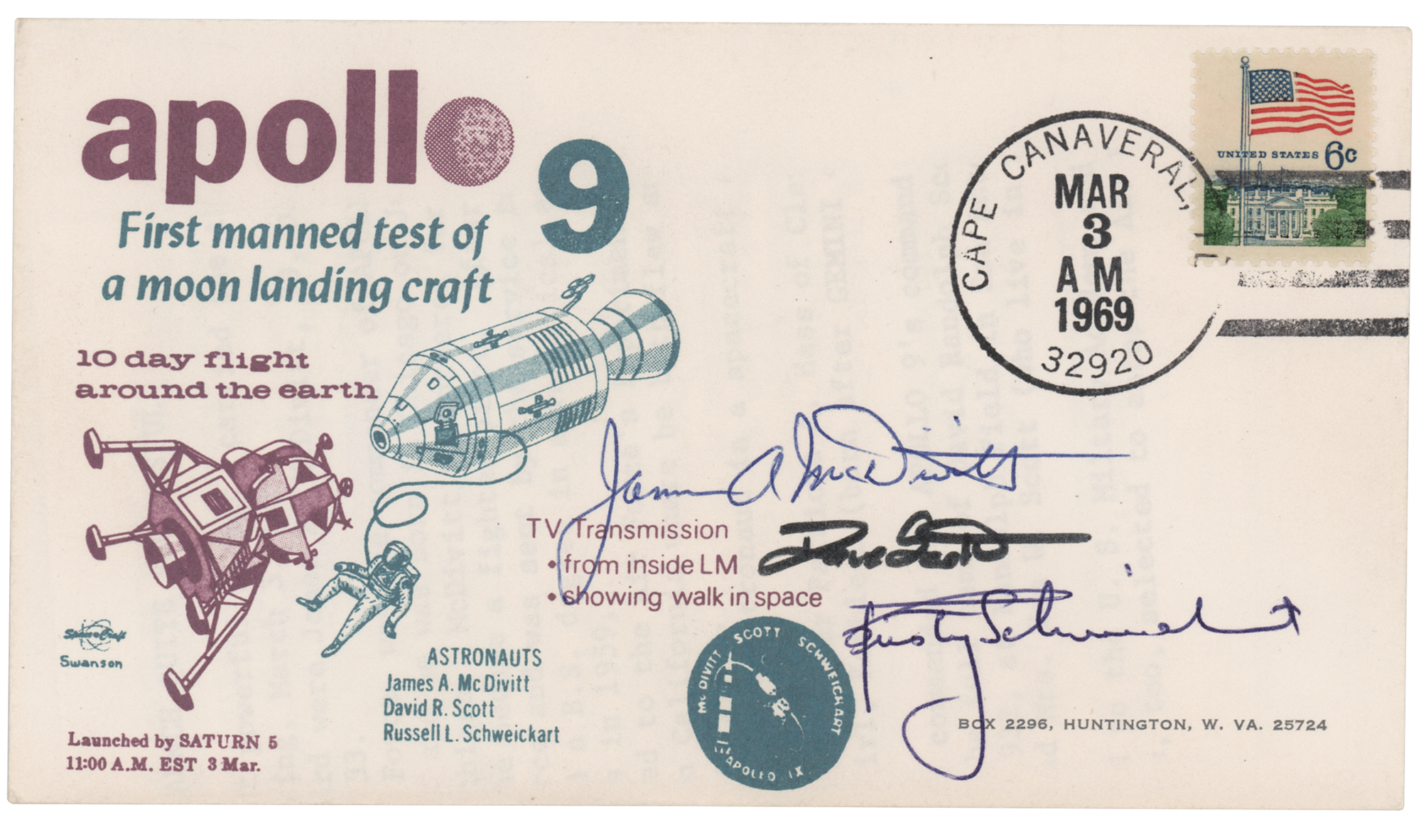 Apollo 9 Crew-Signed Launch Day Cover | RR Auction