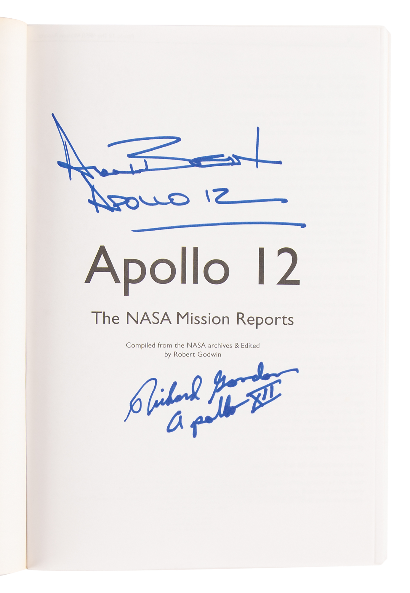 Apollo Astronauts (6) Signed Books - The NASA Mission Reports, with