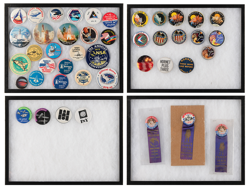 Mercury, Gemini, Apollo, and Space Shuttle Pins and Buttons Collection