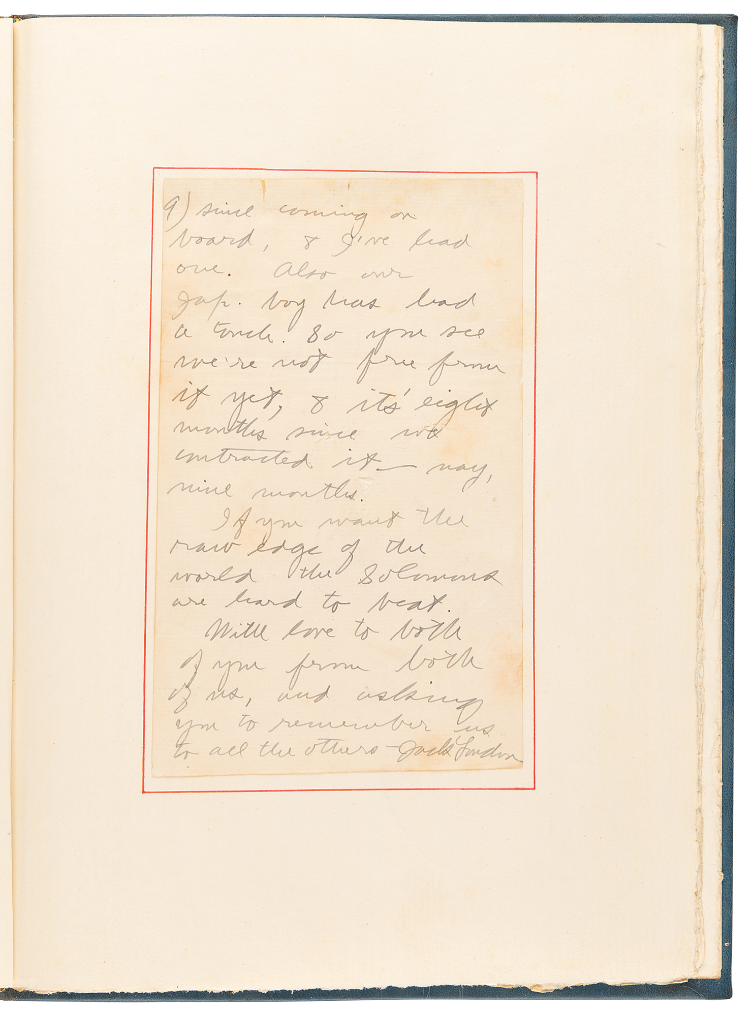 Jack London Autograph Letter Signed on the Economics of Authorship,