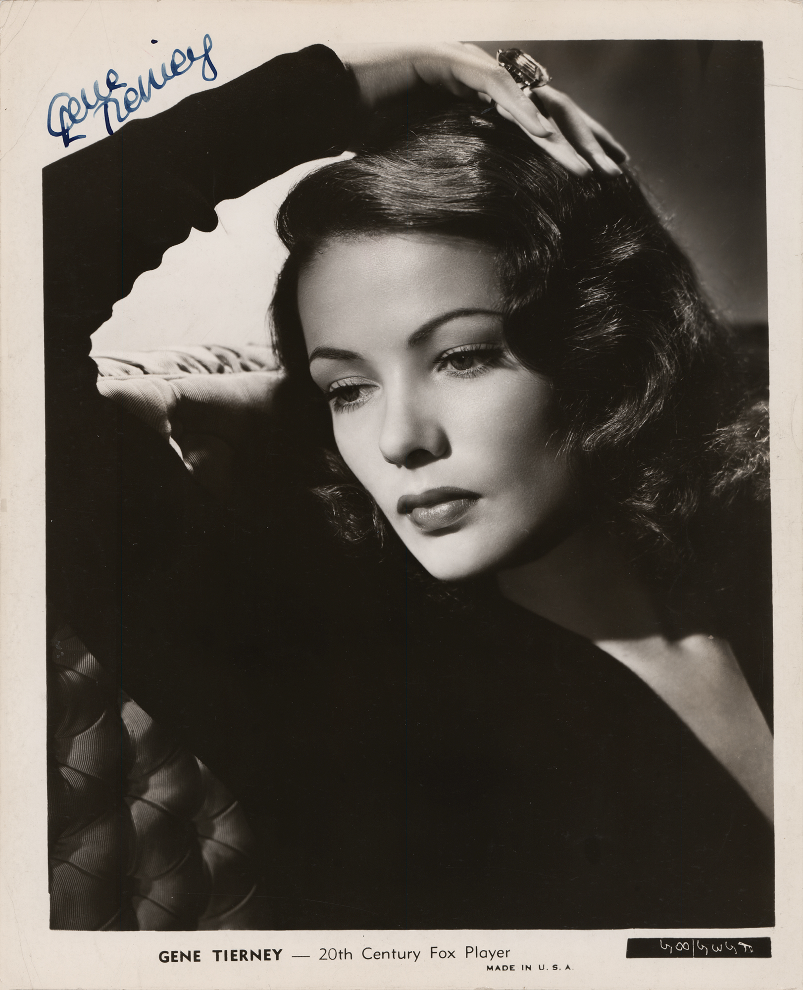 Gene Tierney Signed Photograph | RR Auction