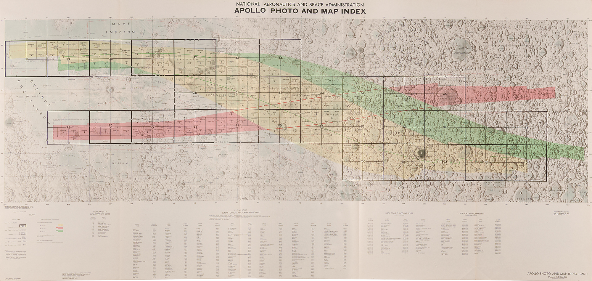 Apollo Program (3) Oversized Lunar Charts | RR Auction