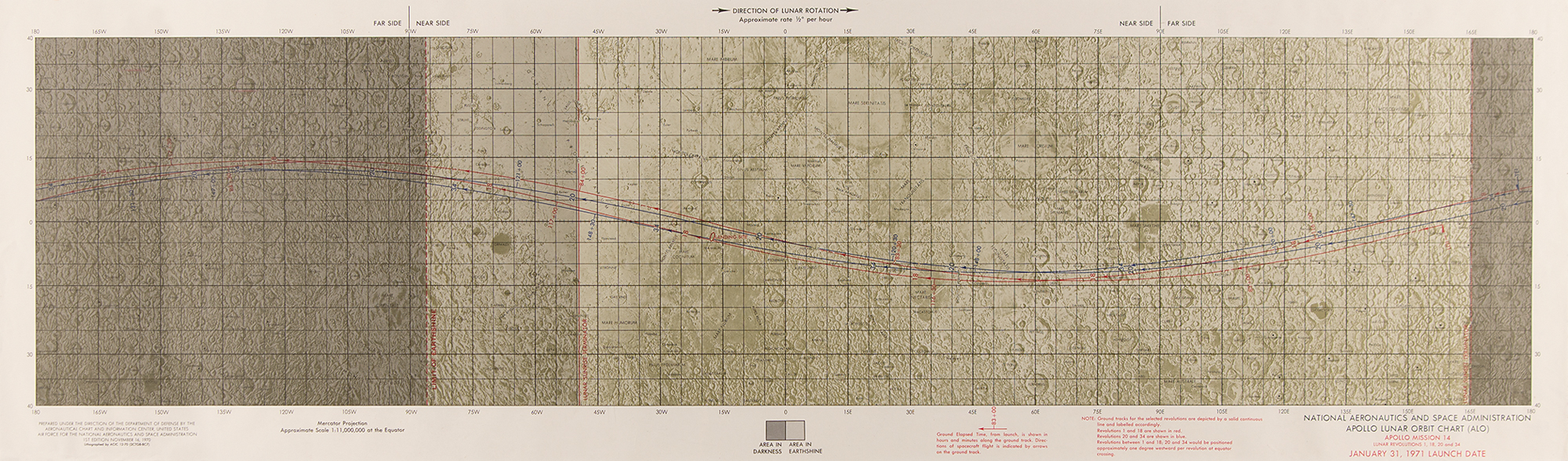 Apollo 14 Lot of (3) NASA Orbit and Plotting Charts | RR Auction