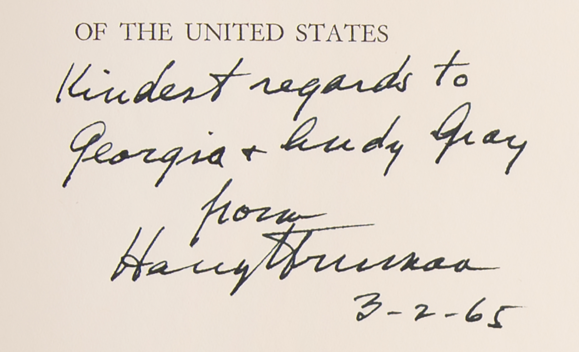 Harry S. Truman Signed Book - Public Papers of the Presidents of the