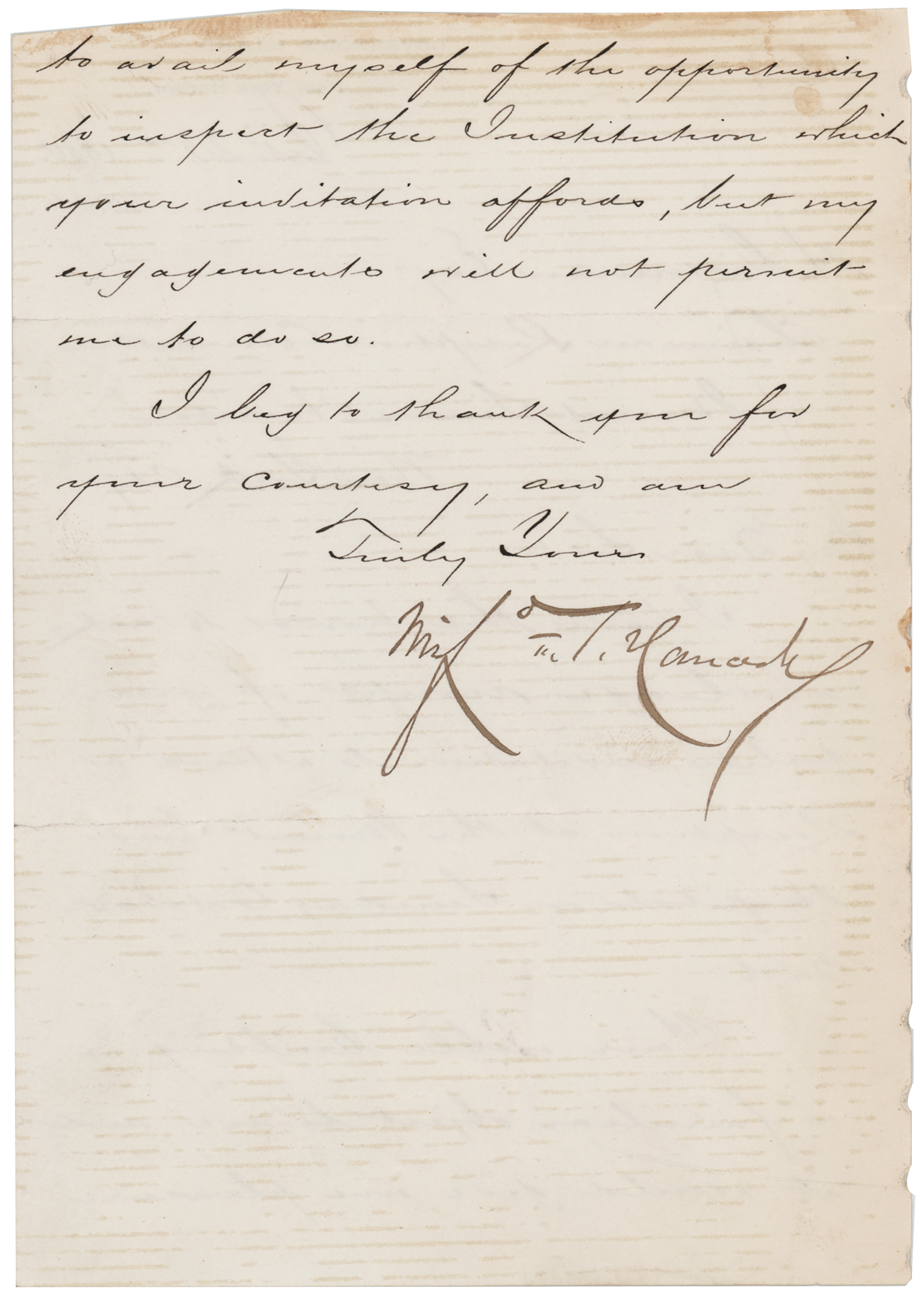 Winfield Scott Hancock Letter Signed | RR Auction