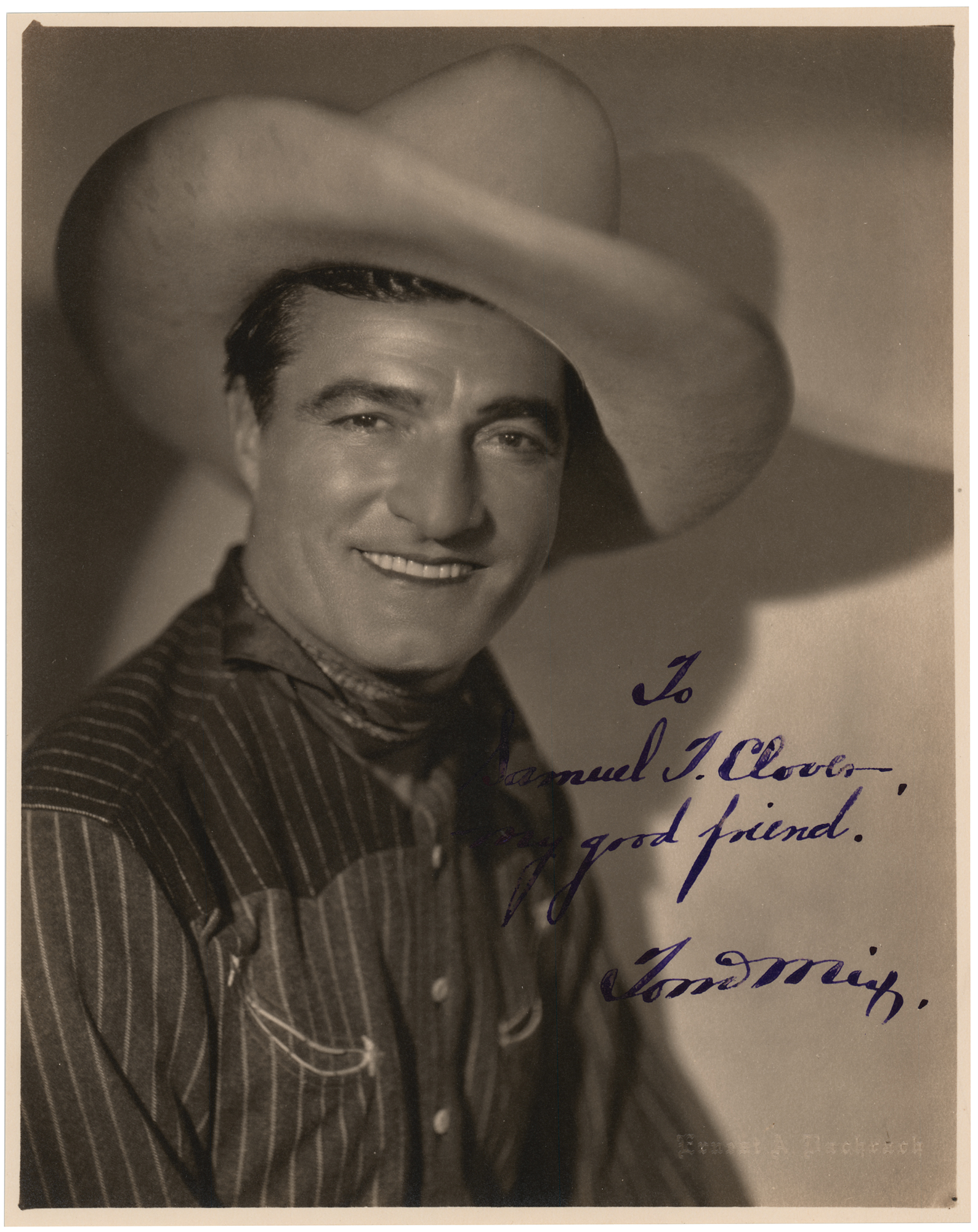 Tom Mix Signed Photograph | RR Auction