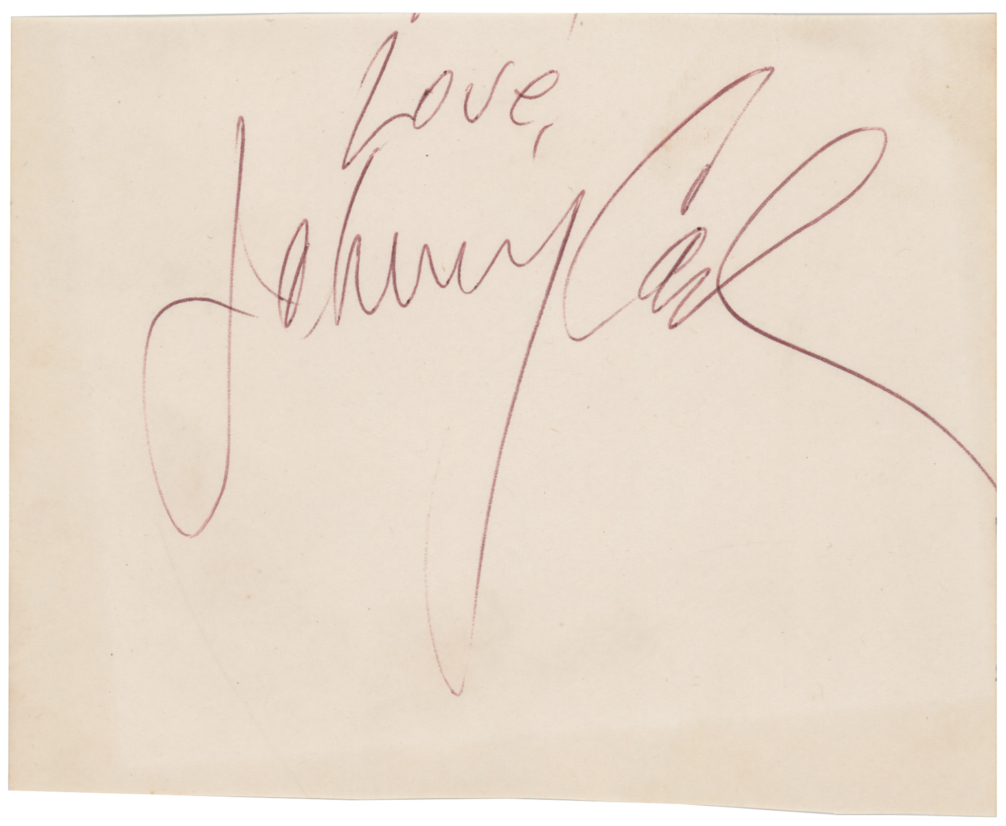 Johnny Cash Signature | RR Auction