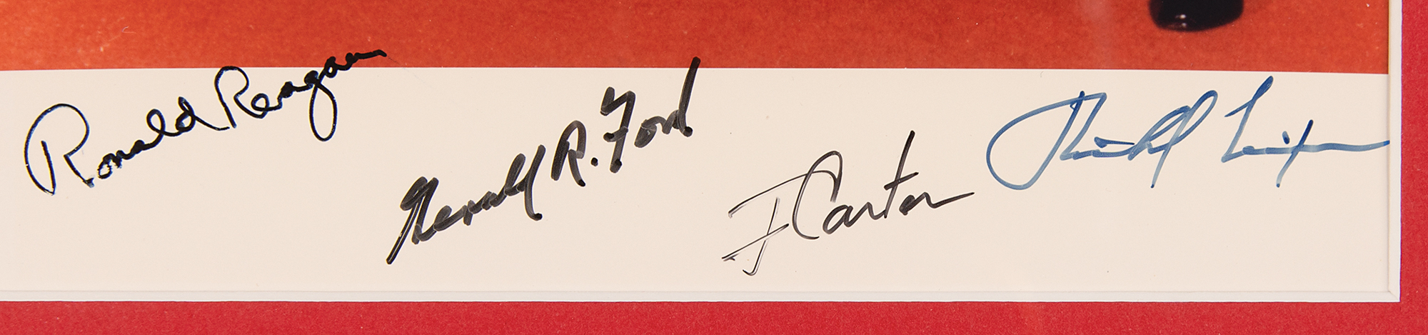 Four Presidents Signed Photograph - Nixon, Ford, Reagan, and Carter