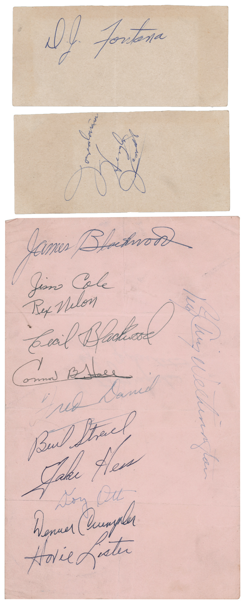 Elvis Presley Signature (July 27, 1956) - Includes Autographs of D. J.