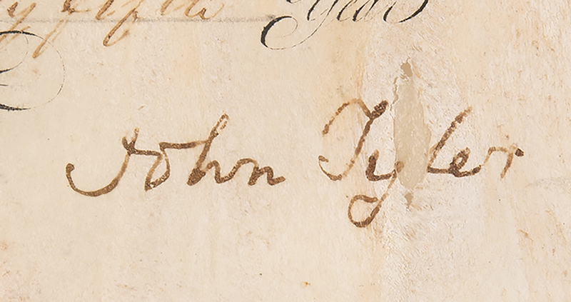 John Tyler Document Signed as President | RR Auction