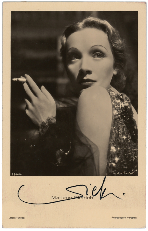 Marlene Dietrich Signed Photograph | RR Auction