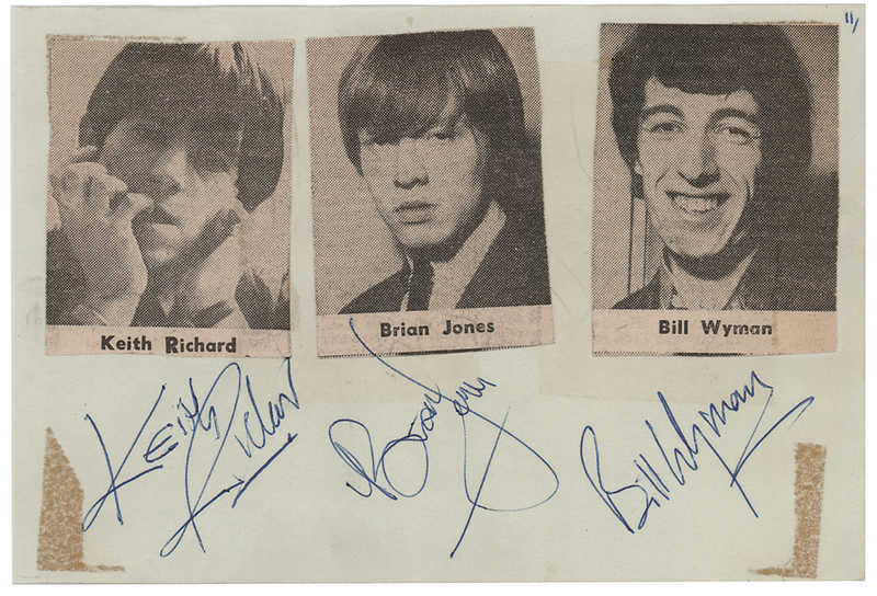 Rolling Stones Signatures (ca. 1964) | RR Auction