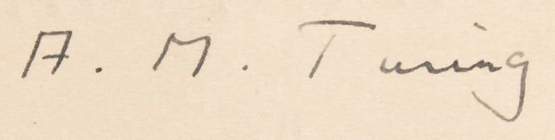 Alan Turing Signed Book - The Distribution of Prime Numbers (Turing's