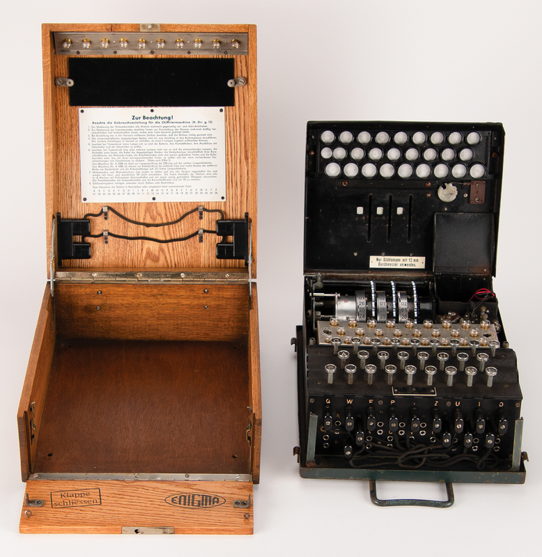 Enigma I Military-Issue Cipher Machine in Rare Panzerholz Case, with
