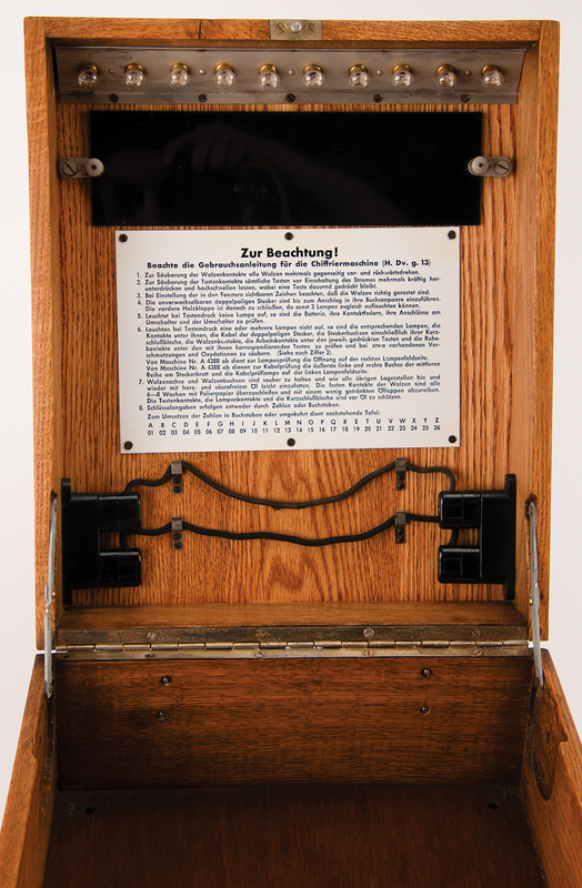 Enigma I Military-Issue Cipher Machine in Rare Panzerholz Case, with