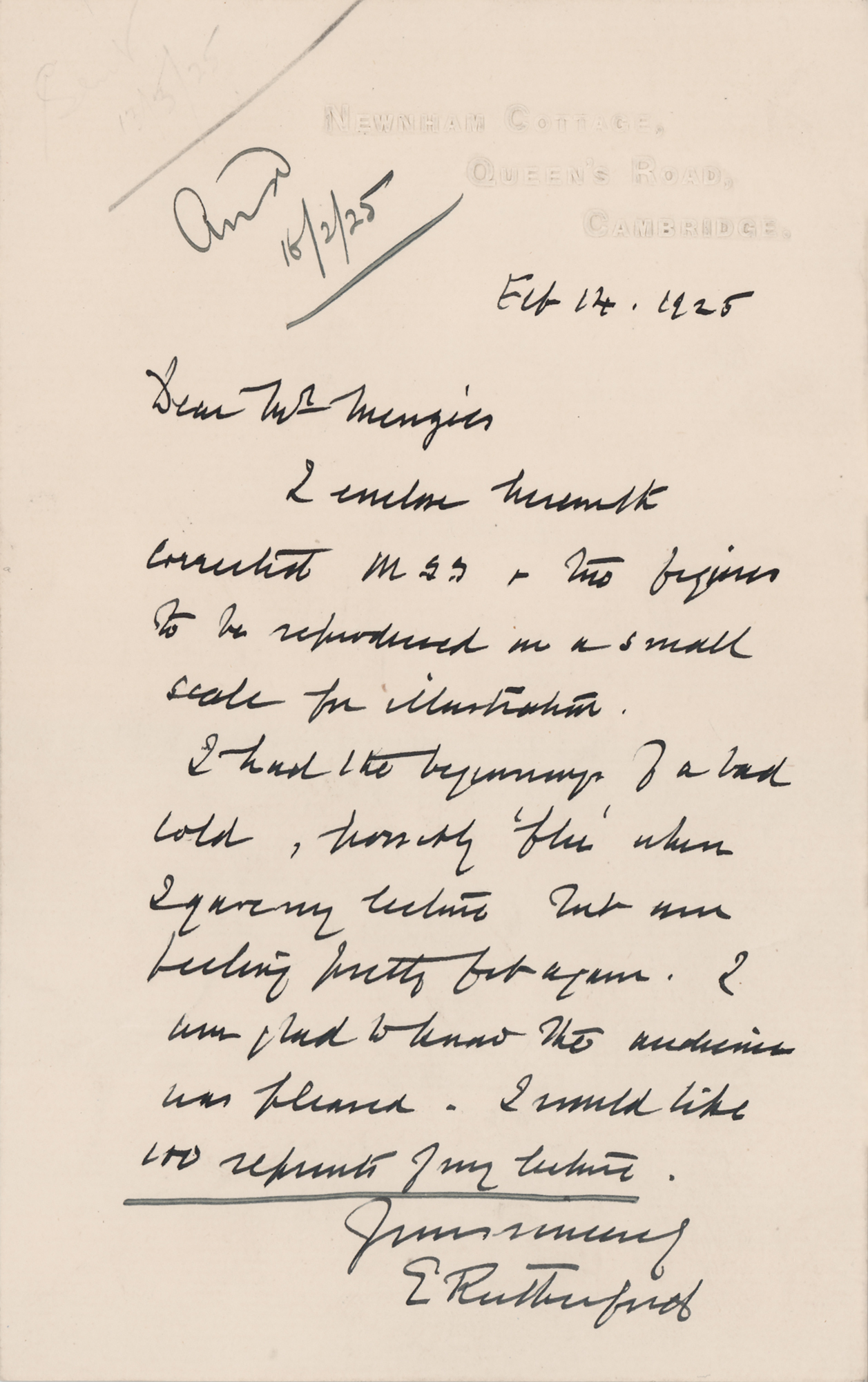 Ernest Rutherford Autograph Letter Signed | RR Auction