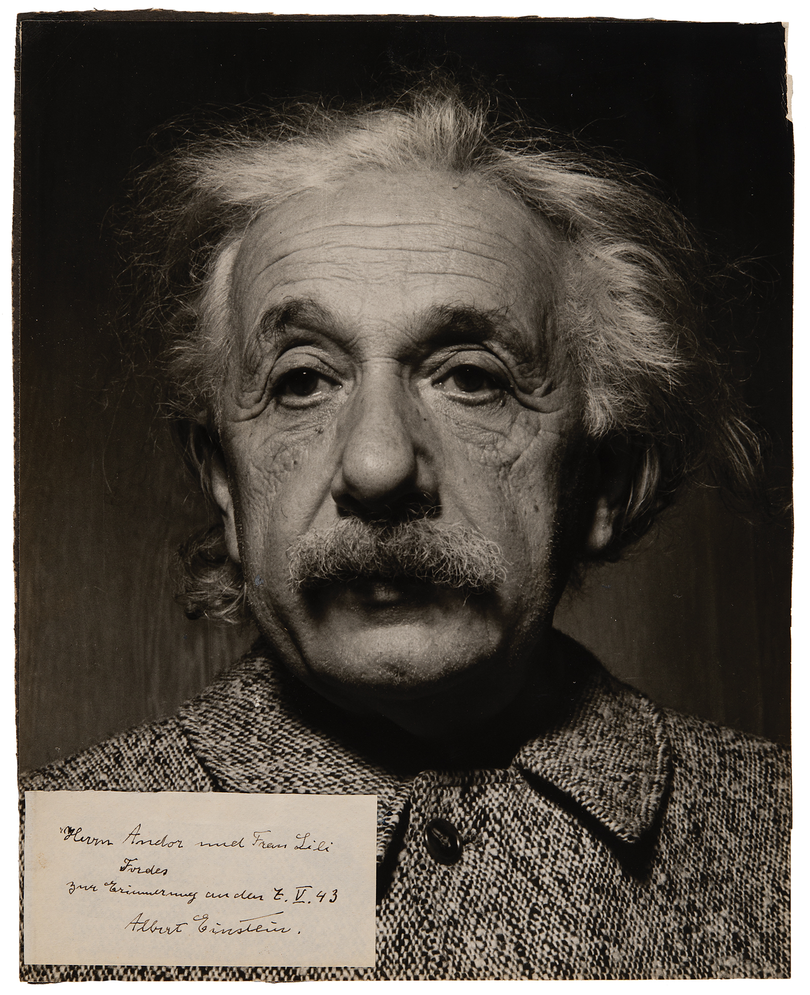 Albert Einstein Signature to Pianist Andor Foldes | RR Auction