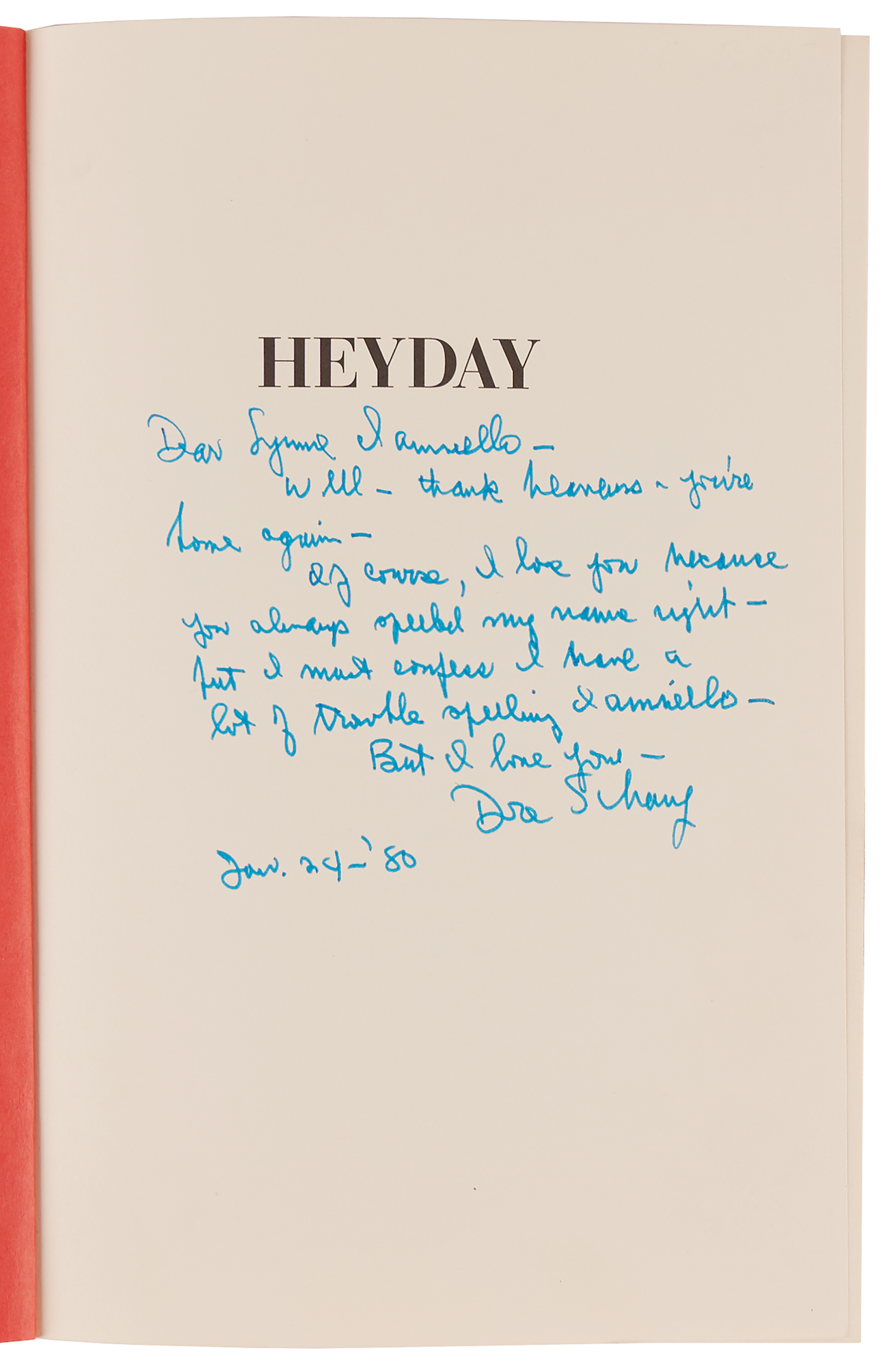 Dore Schary Signed Book - Heyday | RR Auction