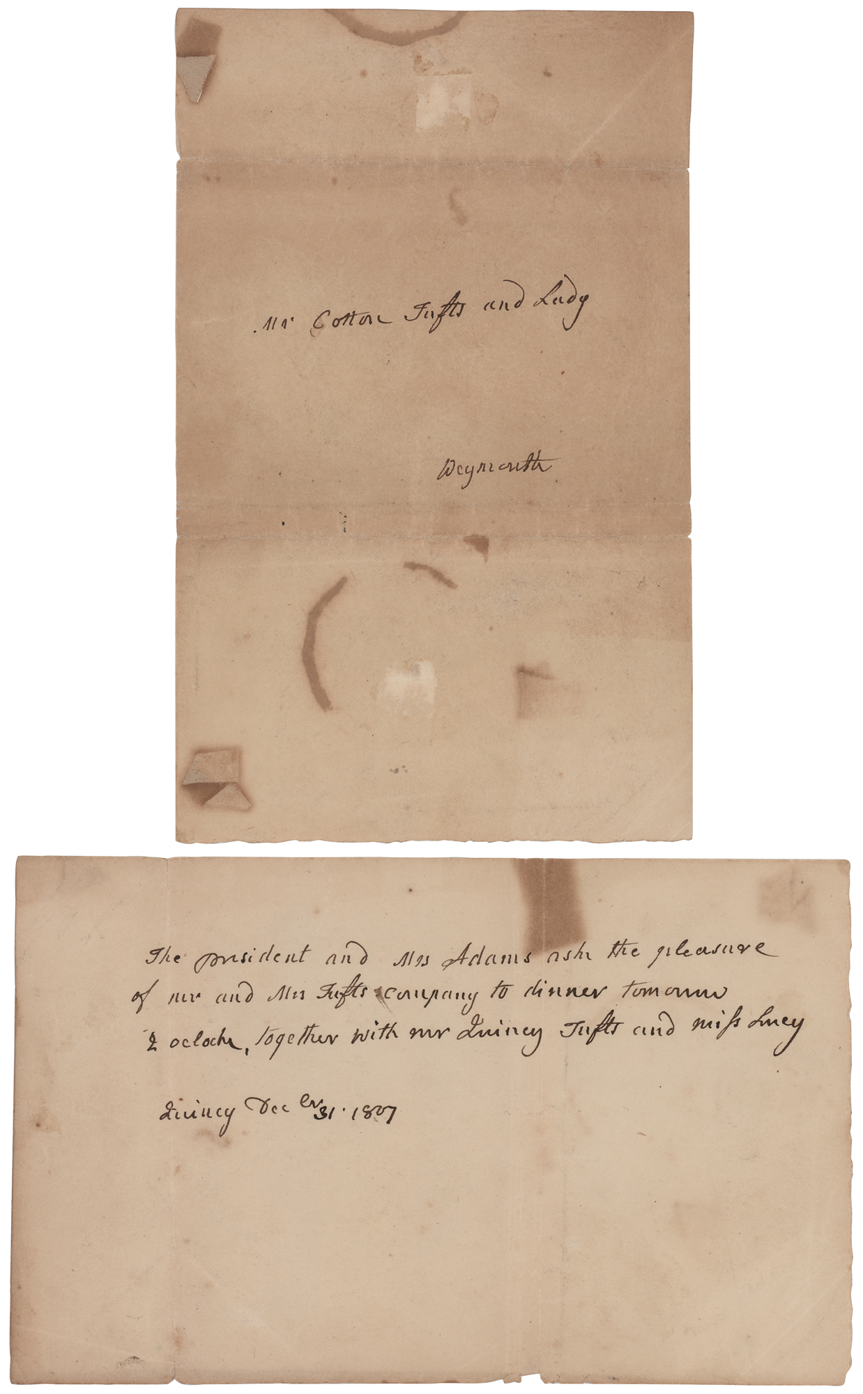 Abigail Adams Third-Person Autograph Letter Signed: "The