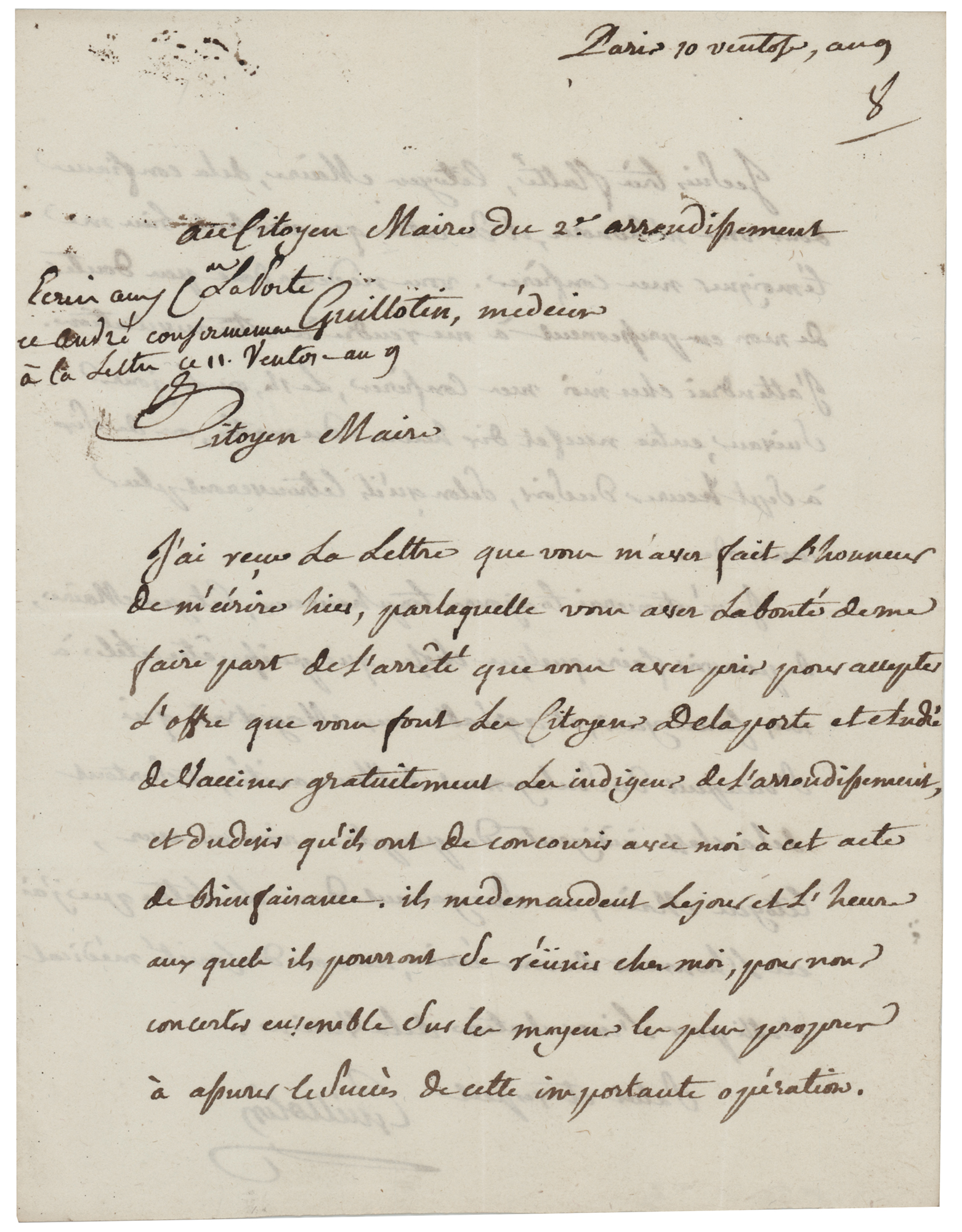 Joseph Guillotin Autograph Letter Signed | RR Auction