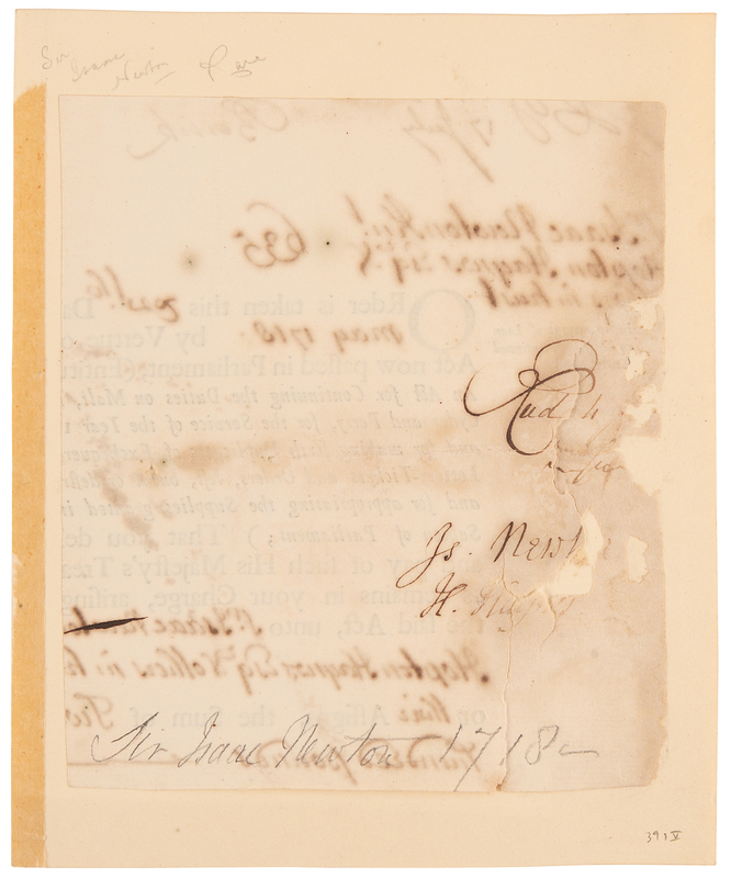 Isaac Newton Signature | RR Auction
