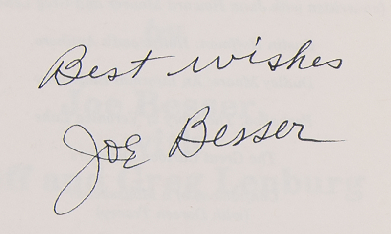 Three Stooges: Joe Besser Signed Book - Not Just A Stooge | RR Auction