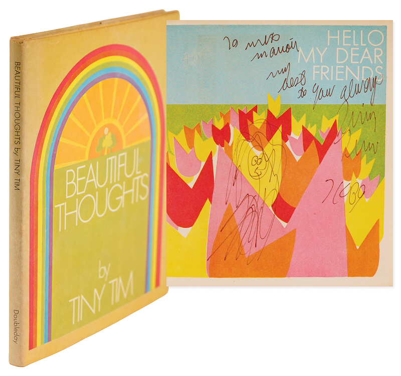 Tiny Tim Signed Book - Beautiful Thoughts | RR Auction