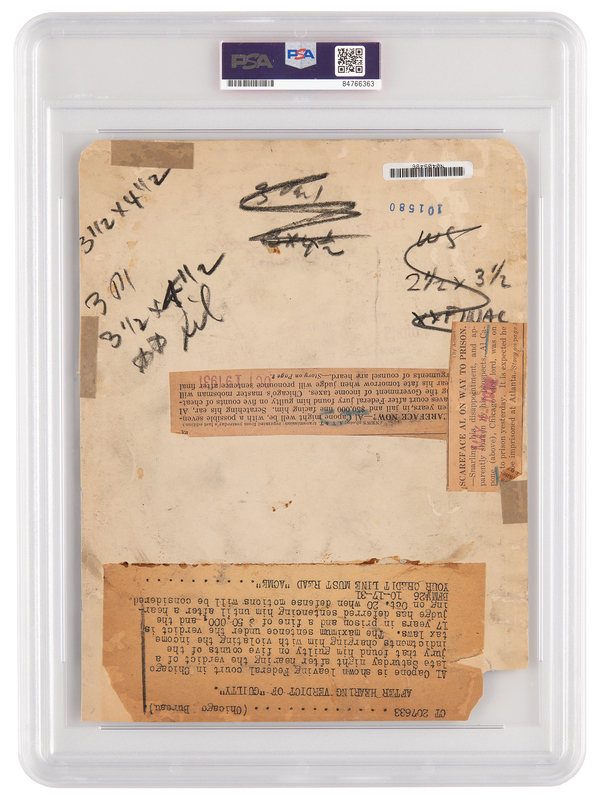 Al Capone Original 1931 Photograph - PSA Type I | RR Auction