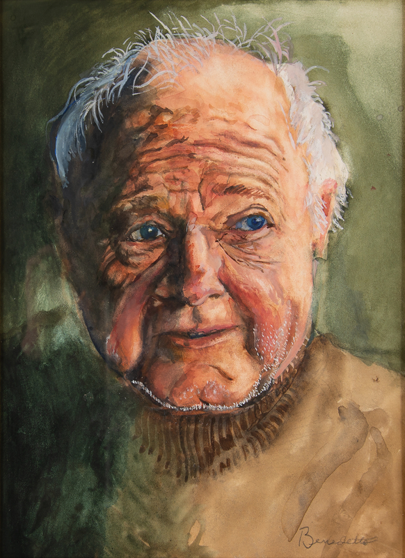 Tony Bennett Original Watercolor Portrait Painting of Mickey Rooney