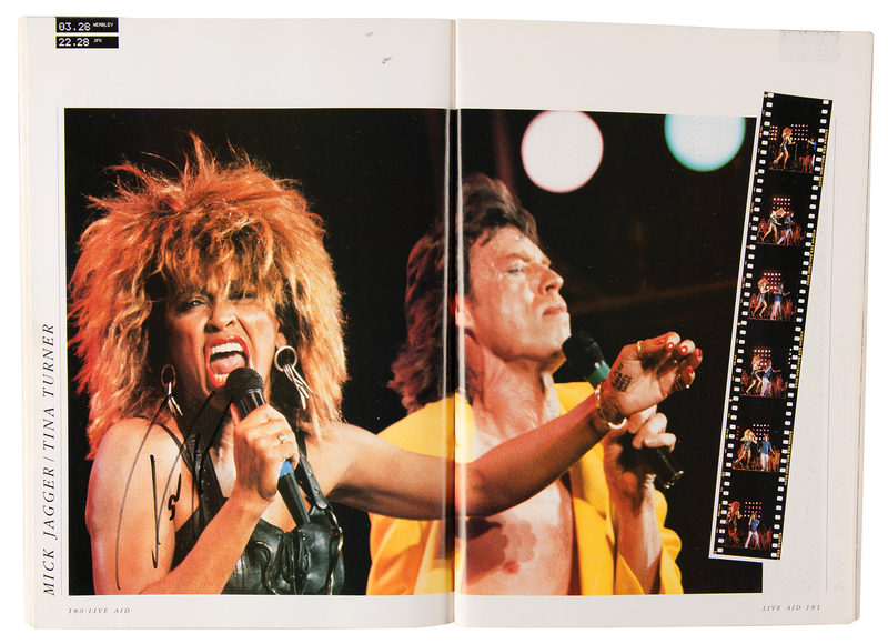 Live Aid Multi-Signed Book with Queen, David Bowie, Elton John, and