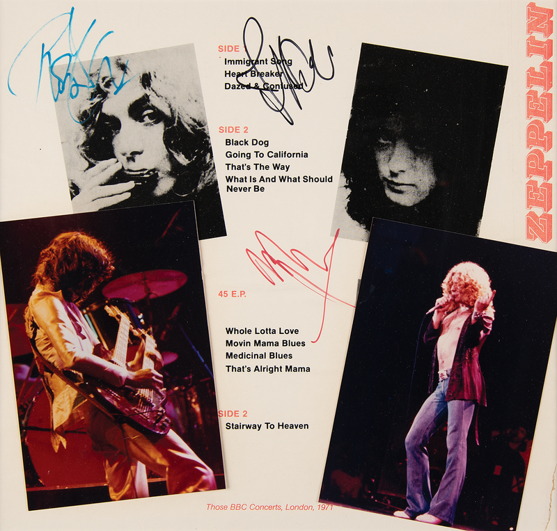 Led Zeppelin Signed Album Sleeve - Early Jitters | RR Auction