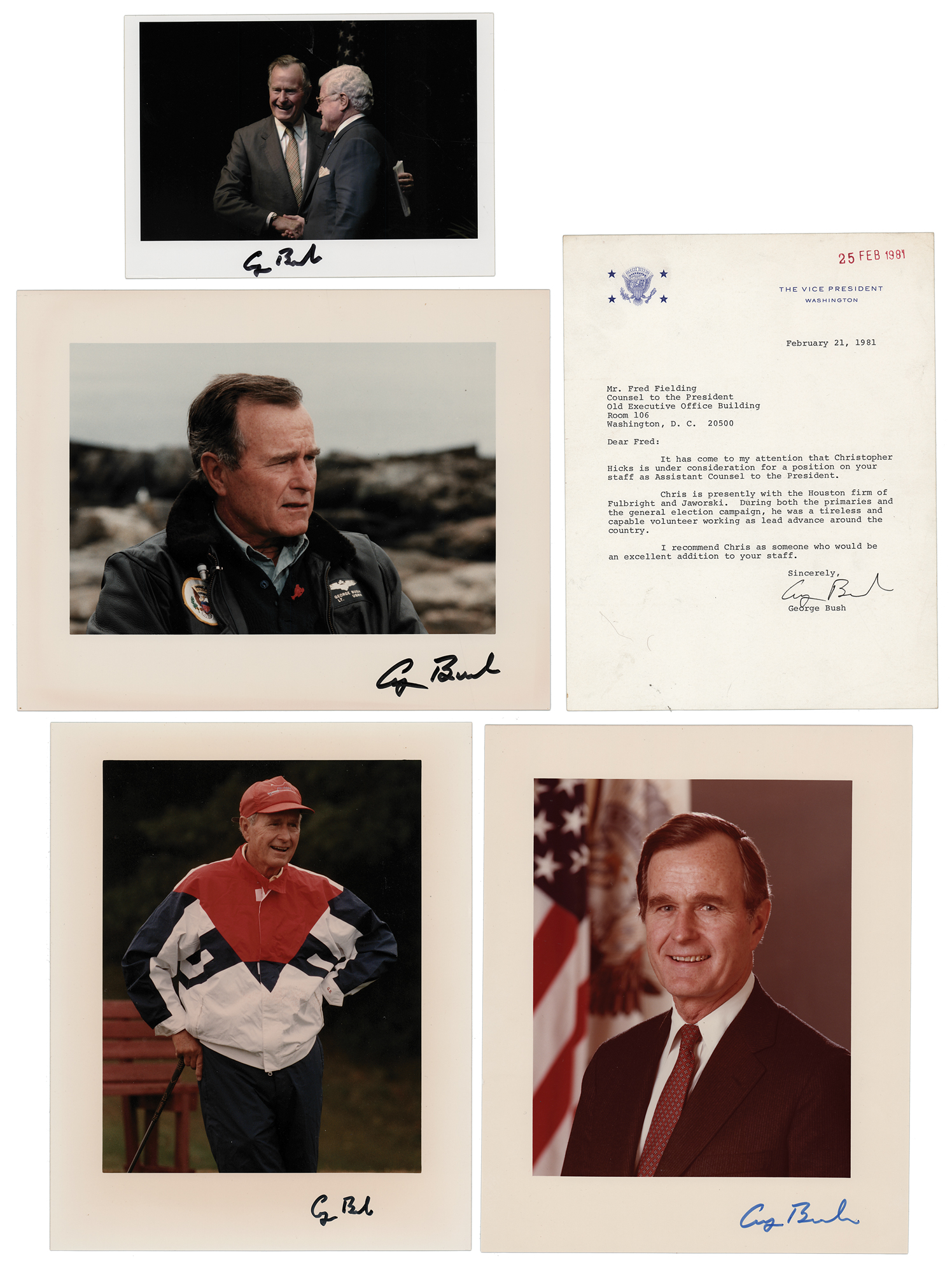 George Bush (5) Signed Items | RR Auction