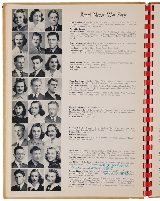 Charles Schulz 1940 Saint Paul Central High School Yearbook | RR