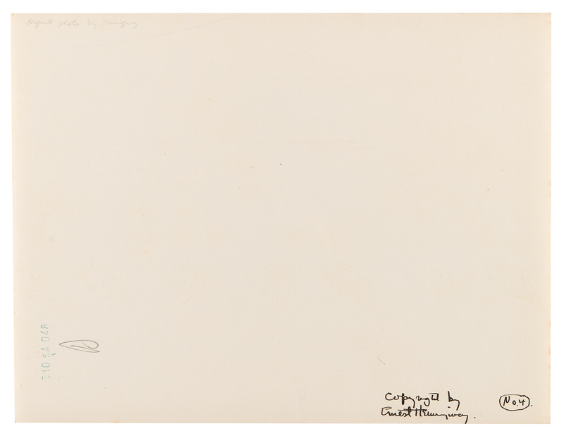 Ernest Hemingway Signed Photograph of Lion and Prey, Taken During a