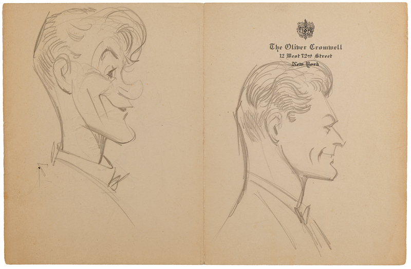 Joe Shuster Original Sketches of Superman, Clark Kent, Lois Lane, and