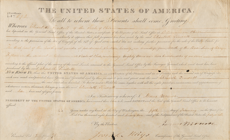 James Monroe Document Signed as President | RR Auction