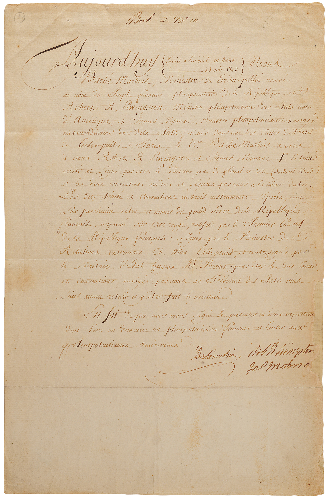 Louisiana Purchase: James Monroe, Robert R. Livingston, and Francois