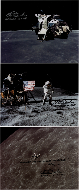 Charlie Duke (3) Signed Photographs | RR Auction
